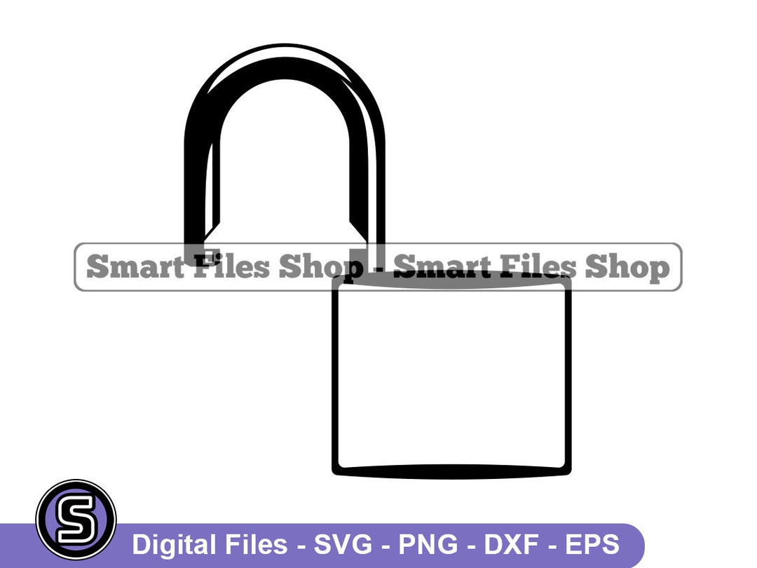 Opened Lock Svg, Lock Svg, Padlock Svg, Security Svg, Lock Dxf, Lock ...