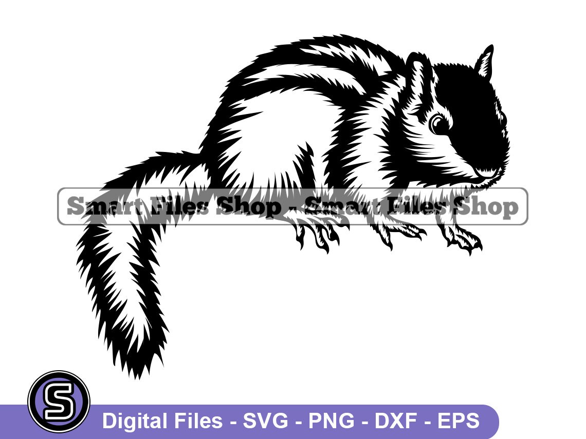 Chipmunk SVG Forest Creatures Svg Chipmunk Dxf Chipmunk | Etsy