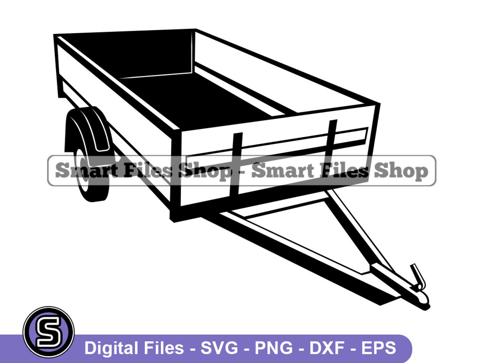 Trailer Svg, Car Trailer Svg, Trailer Svg, Trailer Dxf, Trailer Png ...