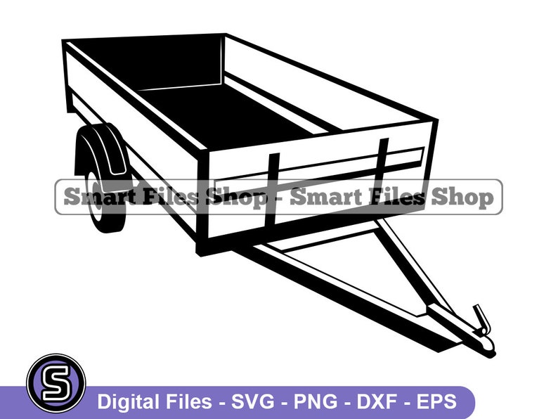 Trailer Svg, Car Trailer Svg, Trailer Svg, Trailer Dxf, Trailer Png ...