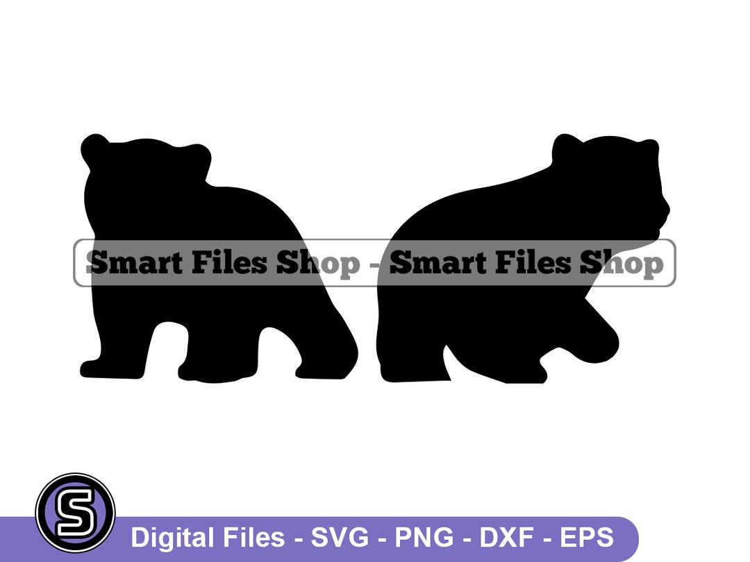 Bear Cubs Svg, Baby Bears Svg, Cute Bears Svg, Bear Cubs Dxf, Bear Cubs ...