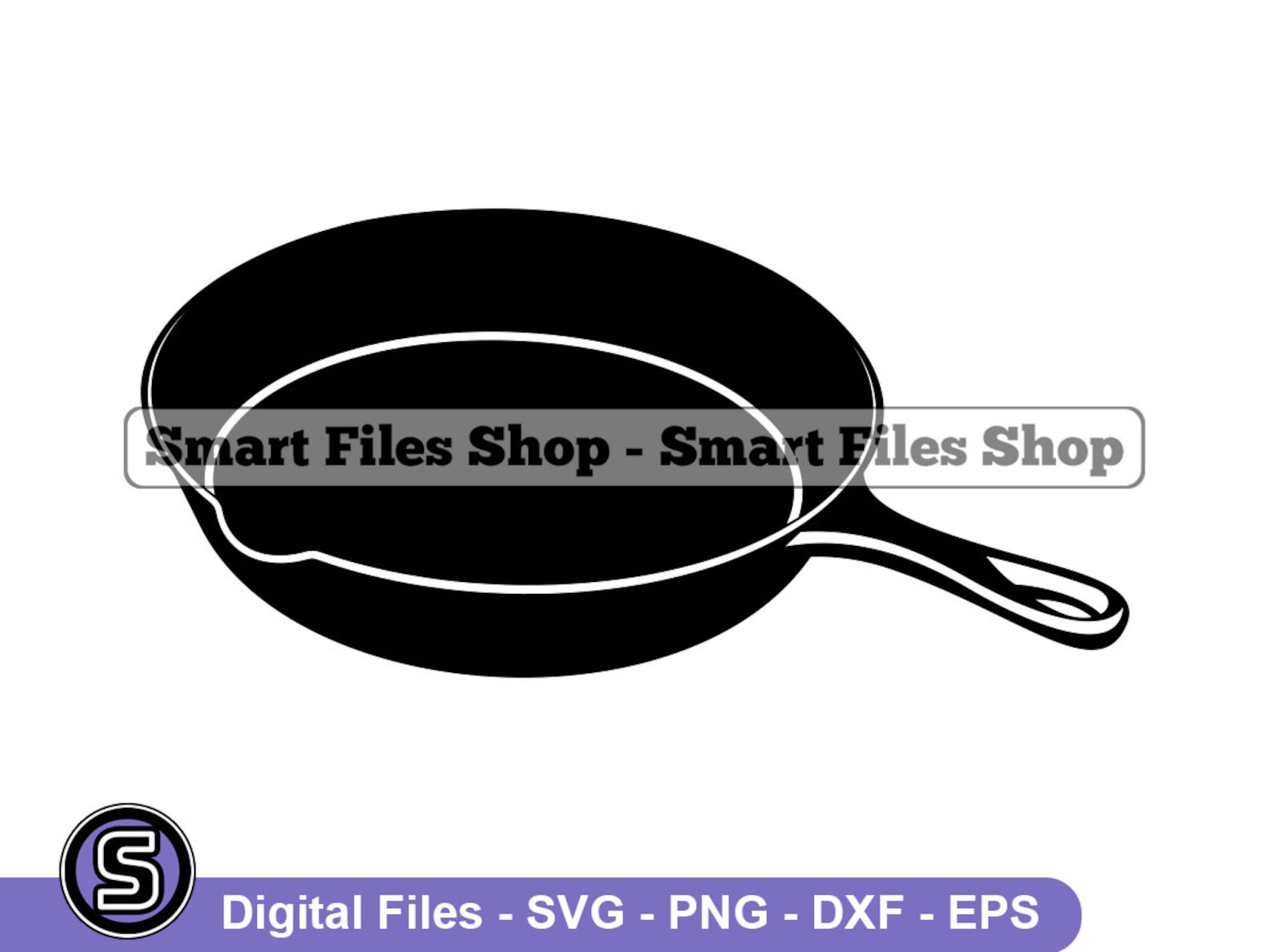 Cast Iron Skillet #4 Svg, Skillet Svg, Pot Svg, Cooking Svg, Cast Iron ...