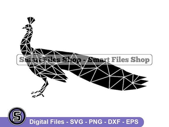 Geometric Peacock Svg Peacock Svg Geometric Animals Svg | Etsy
