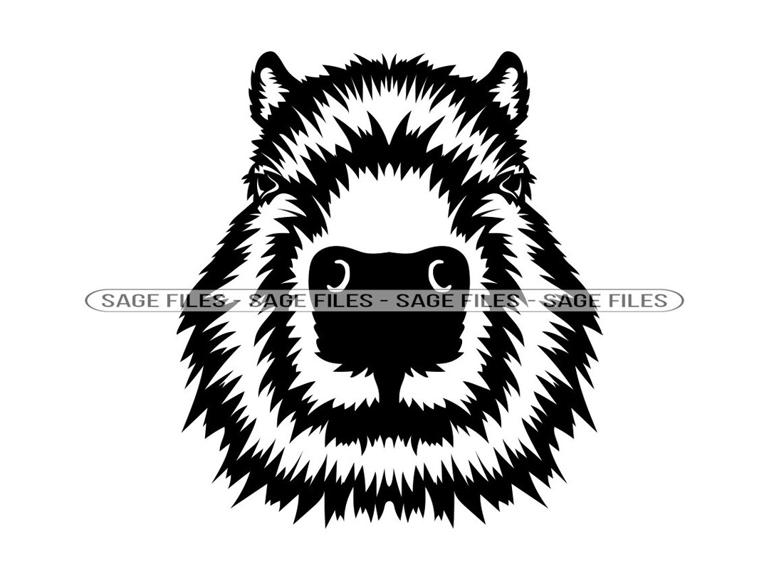 Capybara Mascot SVG, Capybara Face SVG, Capybara Head Svg, Capybara Svg ...