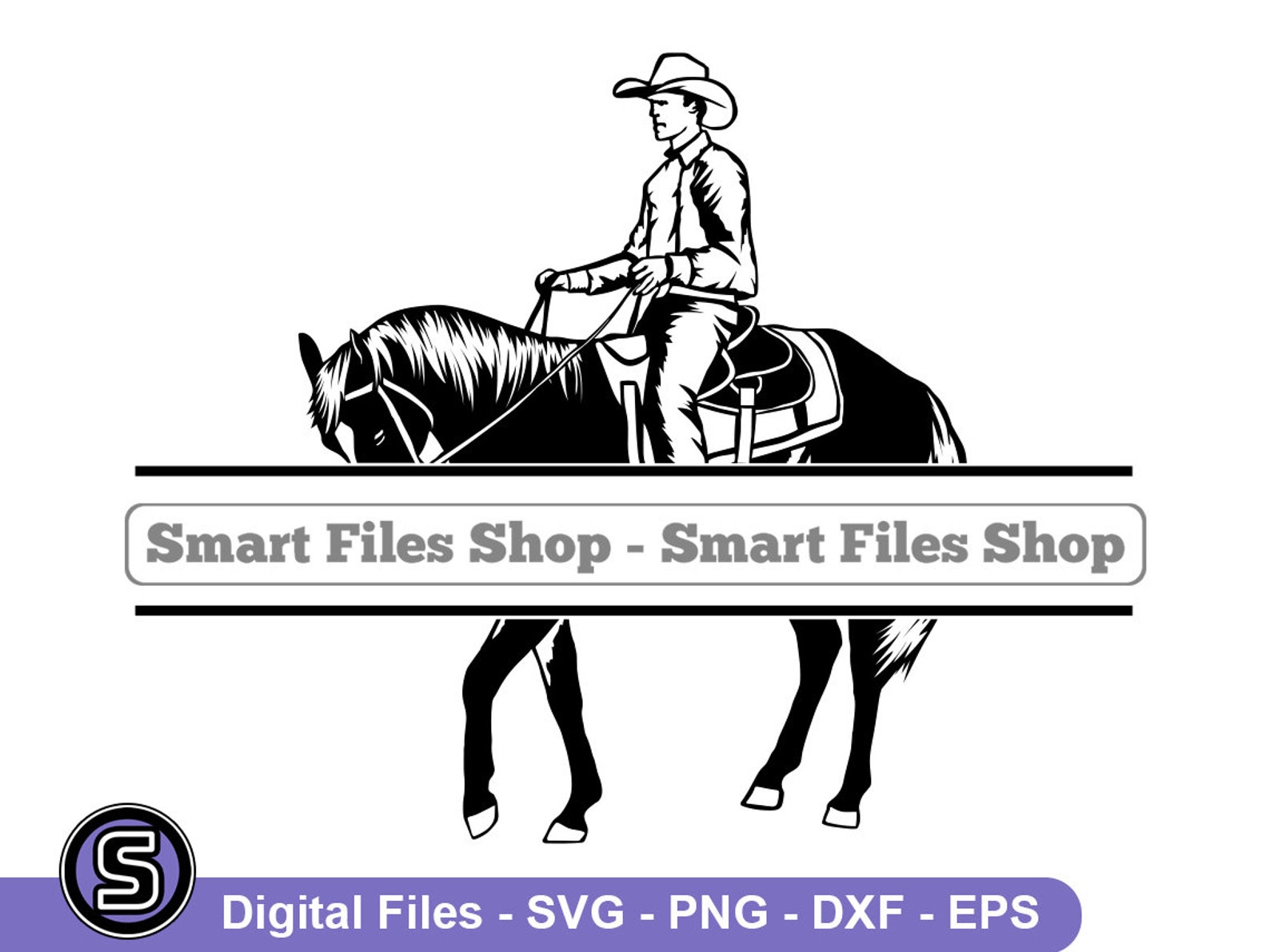 Cowboy Split Monogram SVG Cowboy Svg Rancher Svg Cowboy | Etsy