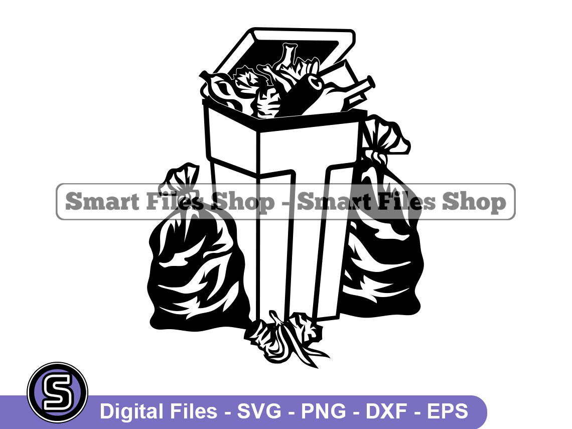 Full Garbage SVG Garbage Svg Trash Svg Garbage Dxf Garbage - Etsy