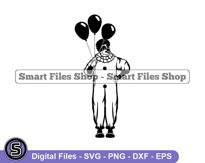 Clown Svg File, Circus Svg, Happy Clown, Birthday Clown Svg, Birthday ...