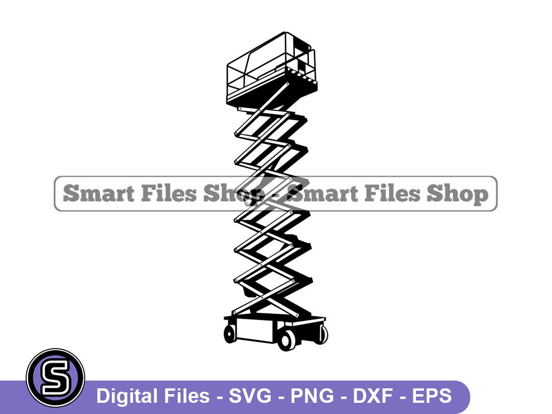 Scissor Lift #3 Svg, Warehouse Equipment Svg, Logistics Svg, Scissor ...