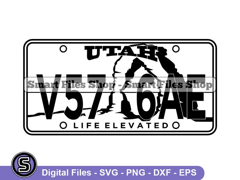 Utah Licence Plate Svg Utah Svg Driving Svg Driver Svg | Etsy