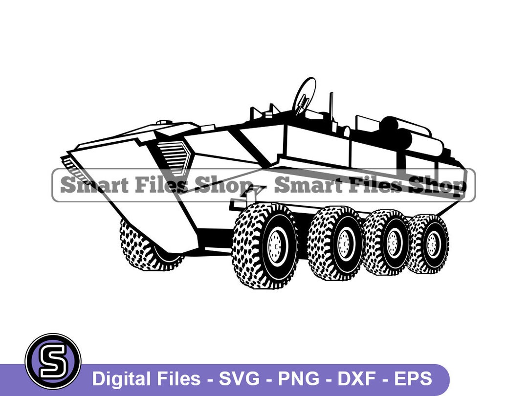 Marine Vehicle 3 Svg, Combat Vehicle Svg, Marines Svg, Military Svg ...