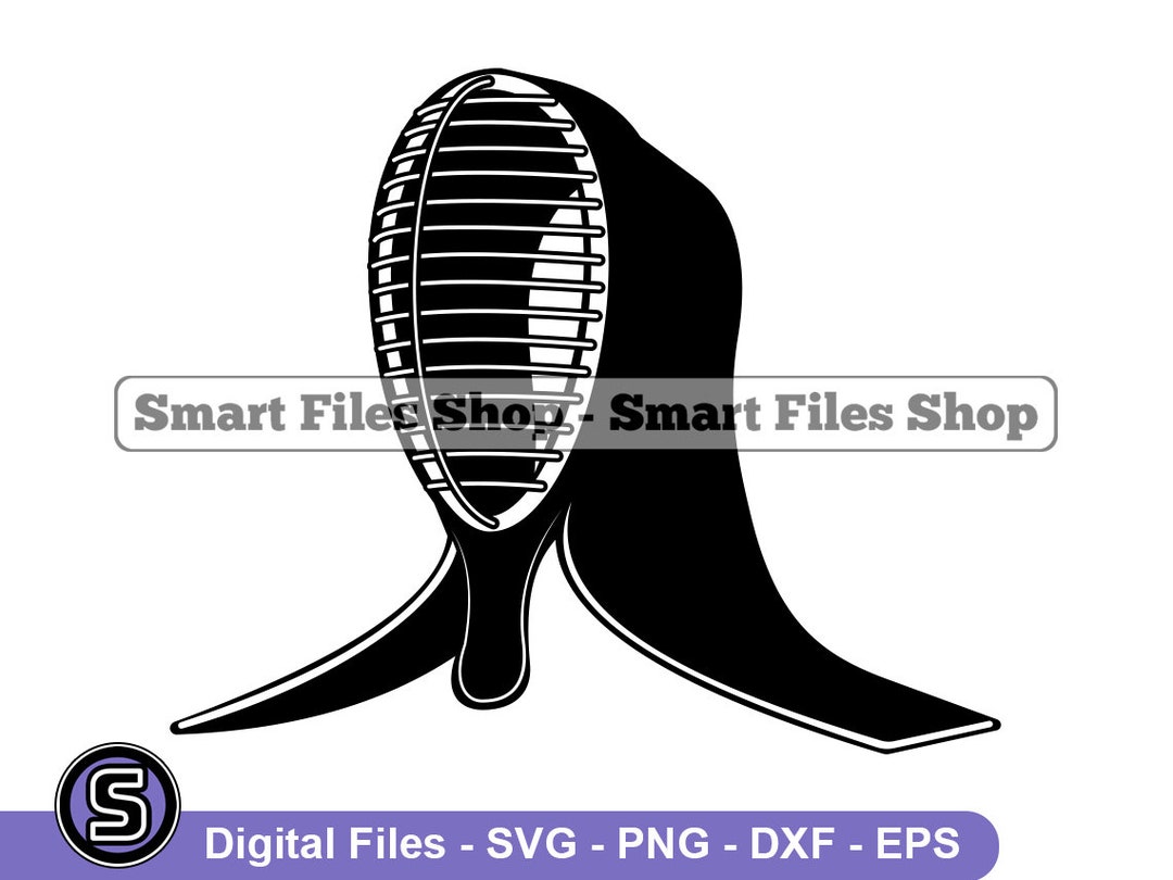 Japanese Kendo Mask Svg, Kendo Mask Svg, Kendo Svg, Martial Arts Svg ...