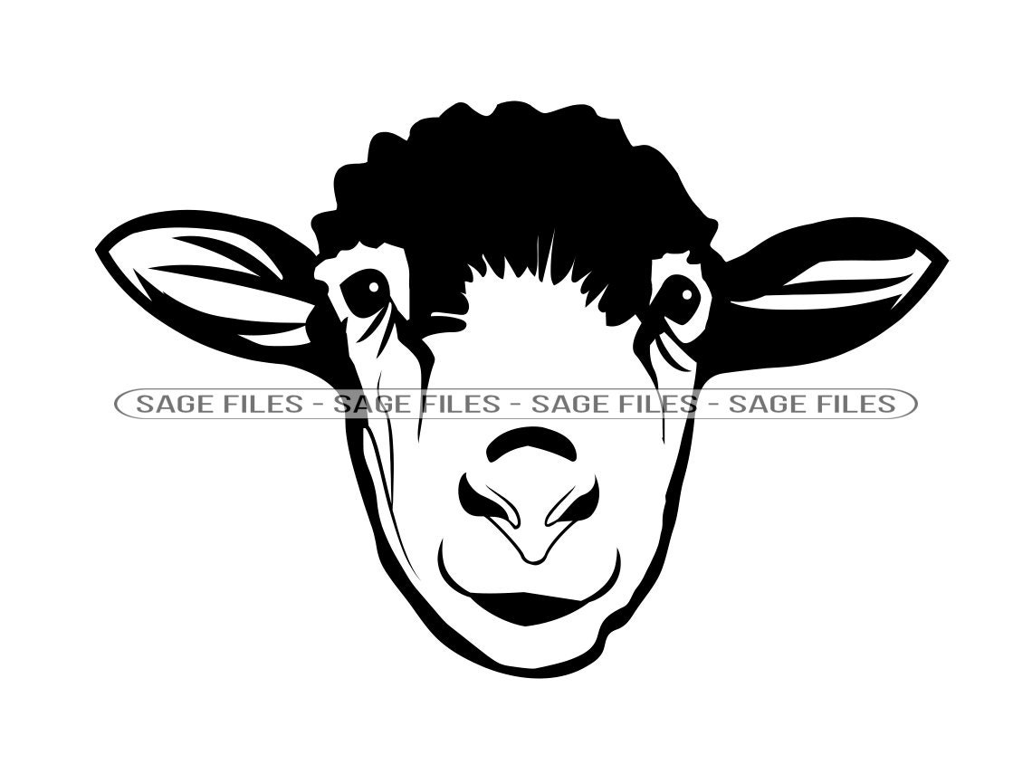 Sheep Mascot 2 SVG Sheep Face SVG Sheep Head Svg Sheep - Etsy
