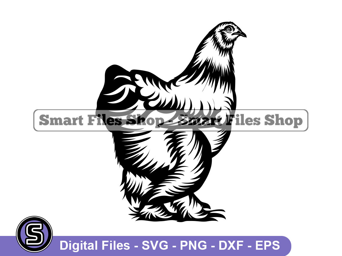Brahma Chicken Svg Chicken Dxf Chicken Png Chicken Clipart - Etsy