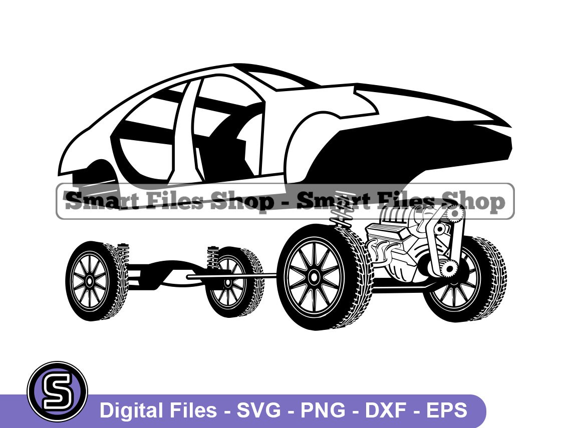 Car Skeleton SVG Car Svg Sedan Svg Car Parts Svg Car | Etsy