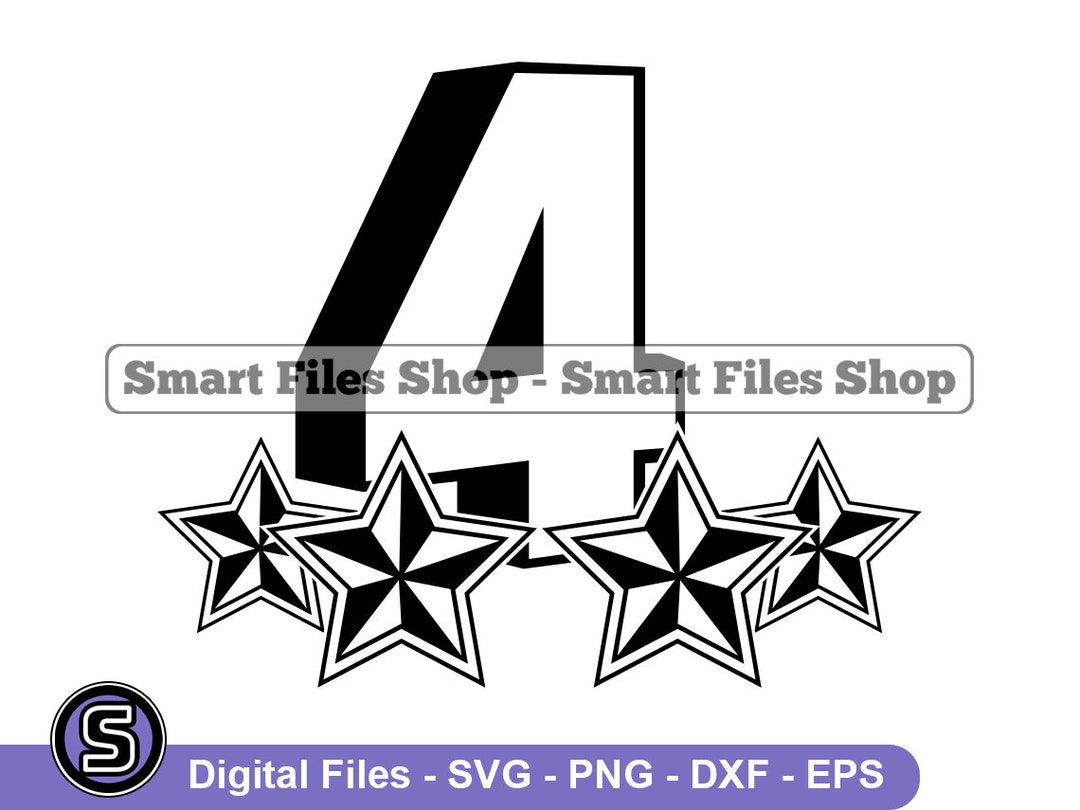 4 Star Rating Svg, Rating Svg, 4 Star Review Svg, Rating Dxf, Rating ...