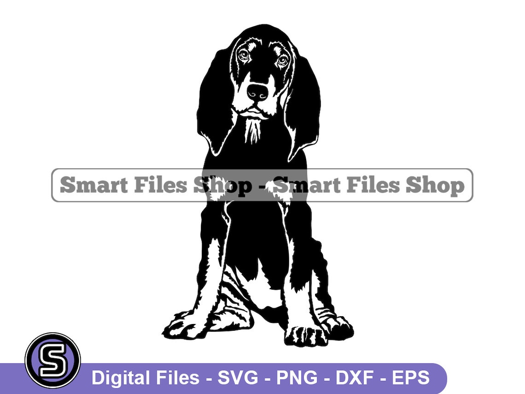 Sitting Coonhound SVG, Coonhound Svg, Dog Svg, Coonhound Dxf, Coonhound ...