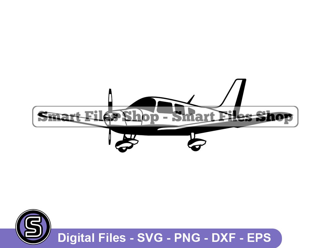 Propeller Plane #2 Svg, Personal Plane Svg, Airplane Svg, Airplane Dxf ...