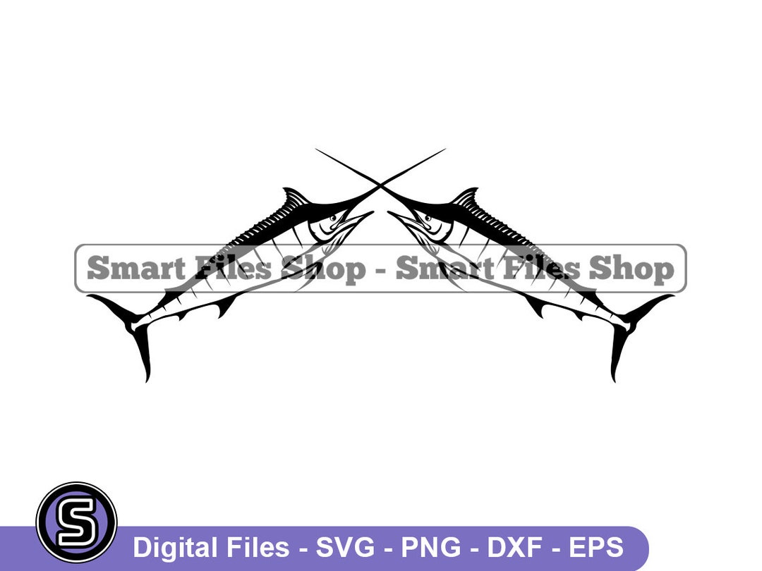 Marlin Logo Svg, Marlin Svg, Fish Svg, Fishing Svg, Marlin Dxf, Marlin ...
