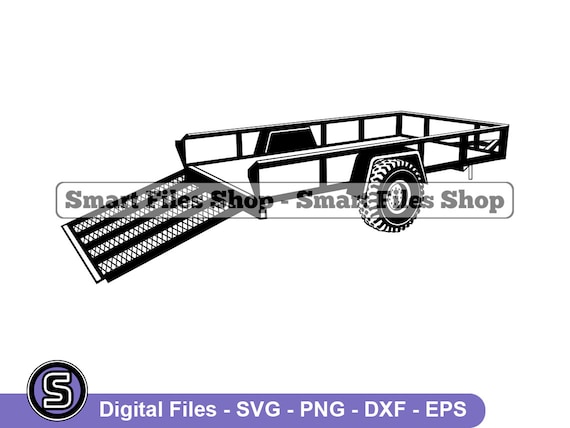 Drop Down Trailer 2 Svg Boat Trailer Svg Car Trailer Svg | Etsy