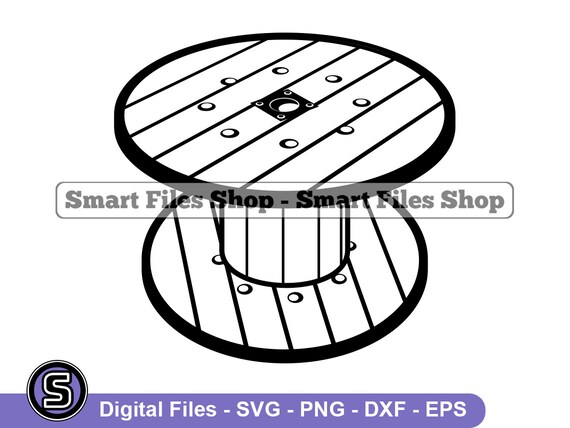 Wooden Spool 2 Svg Spool Svg Industrial Svg Spool Dxf | Etsy