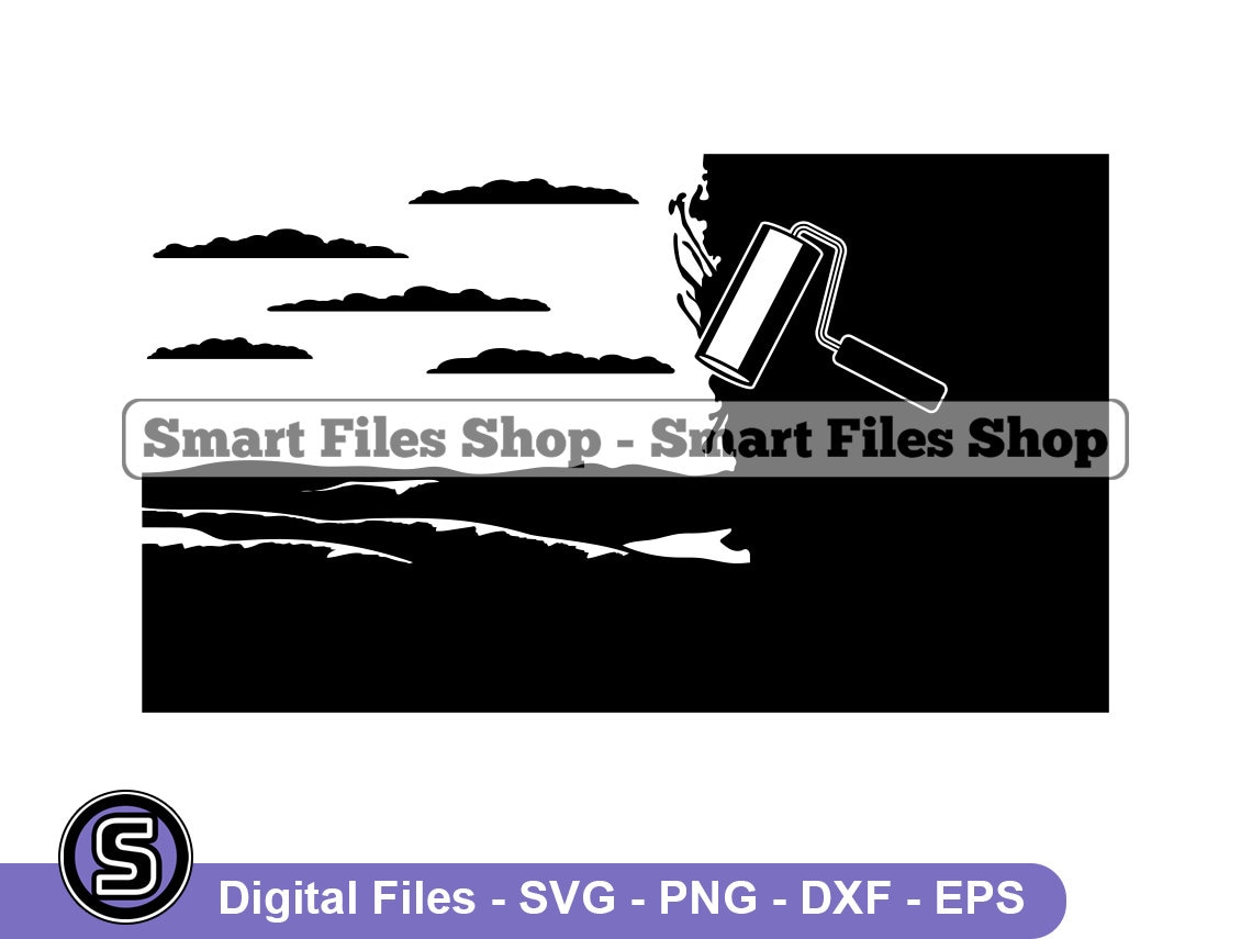 Paint Roller and Canvas Svg Painter Svg Paint Svg Paint - Etsy