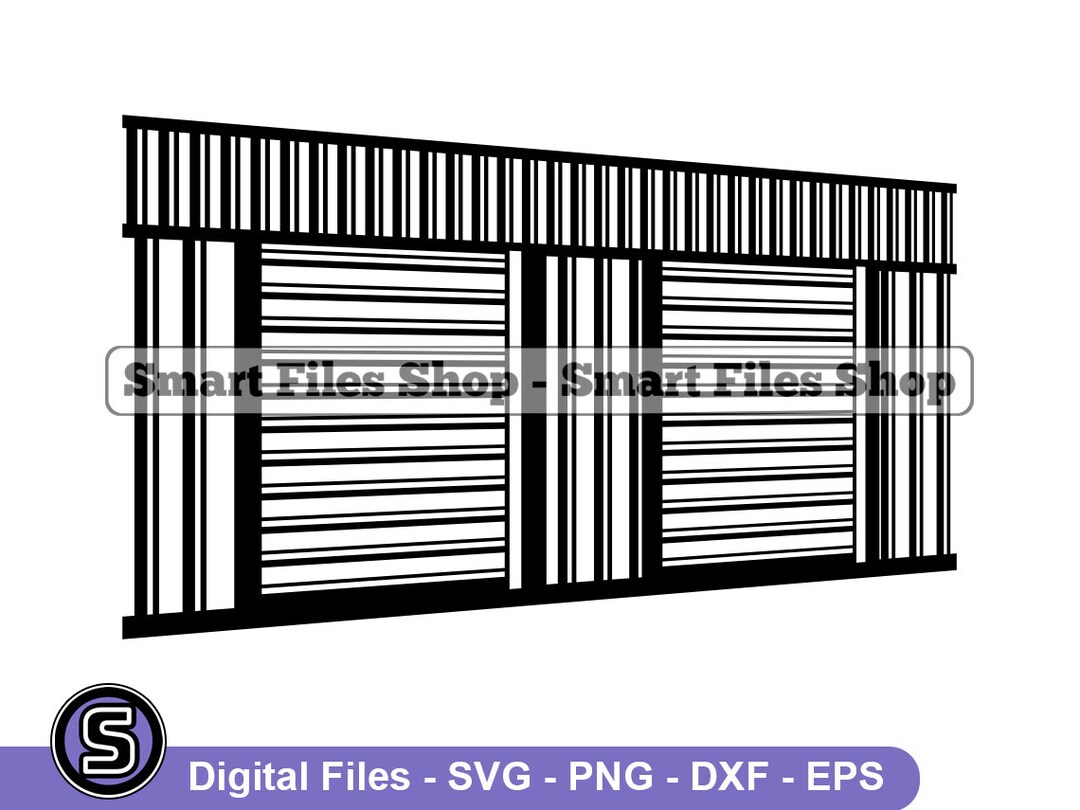 Roller Gates Svg, Warehouse Svg, Industrial Svg, Roller Gates Dxf ...
