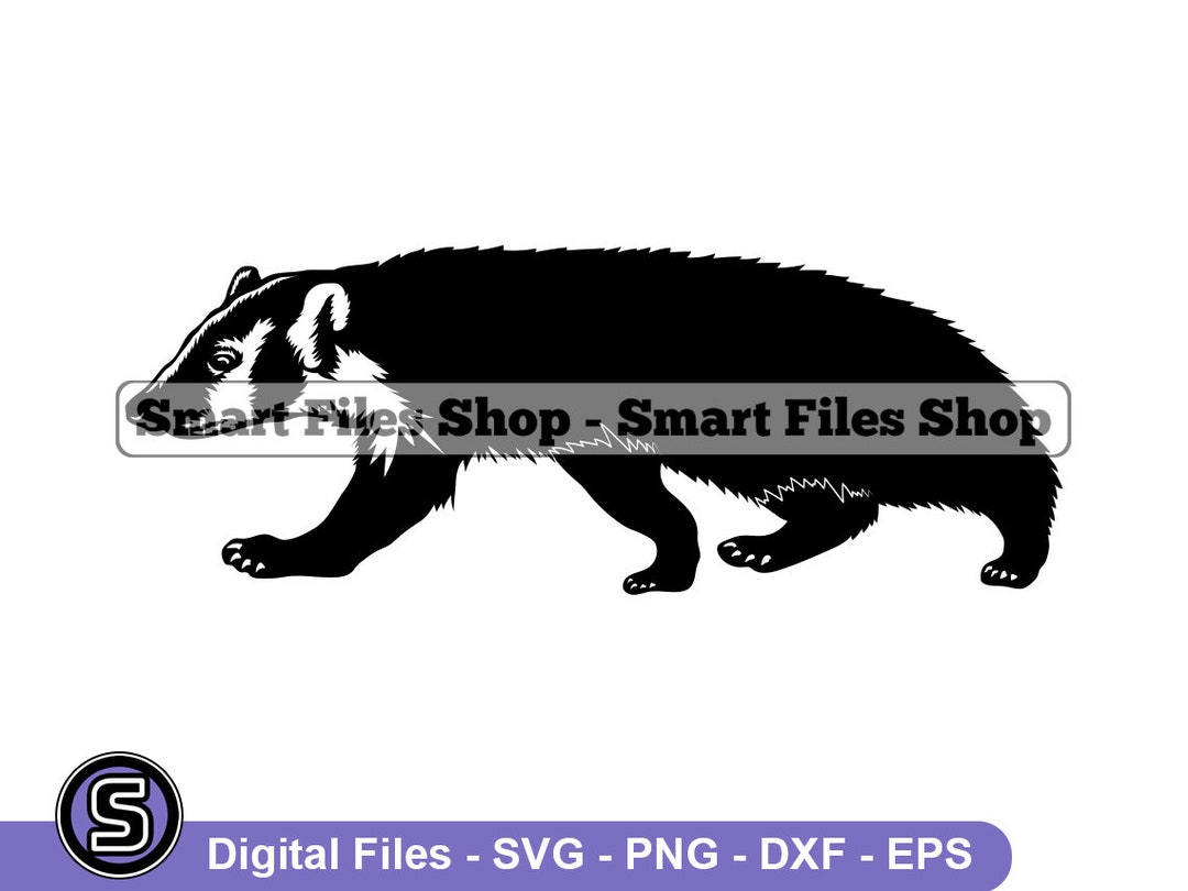 Badger 2 SVG Badger SVG Forest Creatures Svg Badger Dxf - Etsy