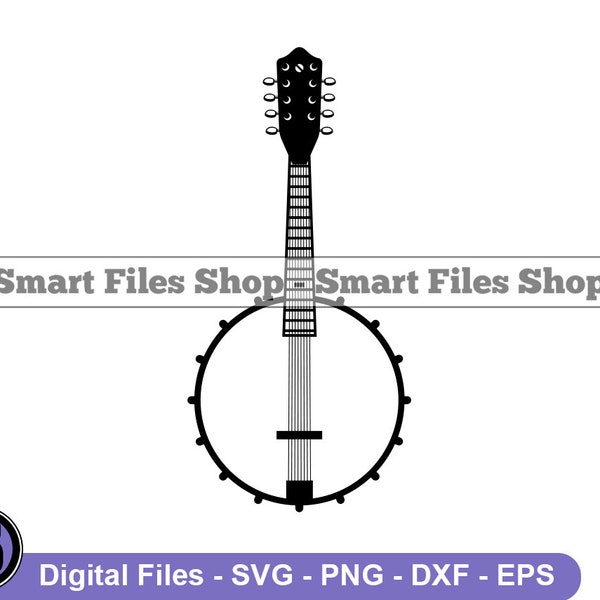 Banjo Svg Cut Files - Etsy