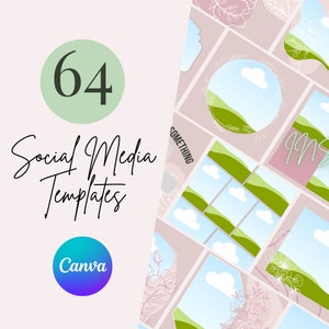 64 Soft Flowers Social Media Templates - Etsy