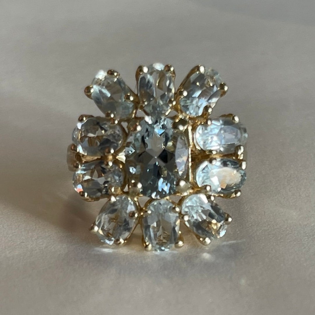 Antorini Fine Jewels Sparkly 14K Gold 5,00ct Ice Blue Natural ...
