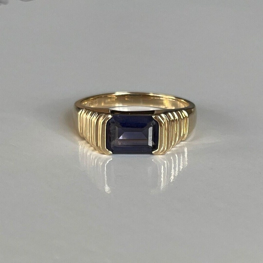 Beautiful Art Deco 14K Gold Mens Ring With Amethyst Stone, 3.9 Grams ...