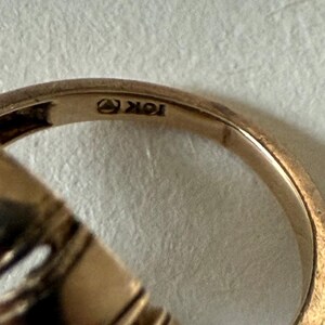Unique Tiny 10K Amethyst Pinky Ring in Rare Setting, 2.2 Grams, Size 2. ...