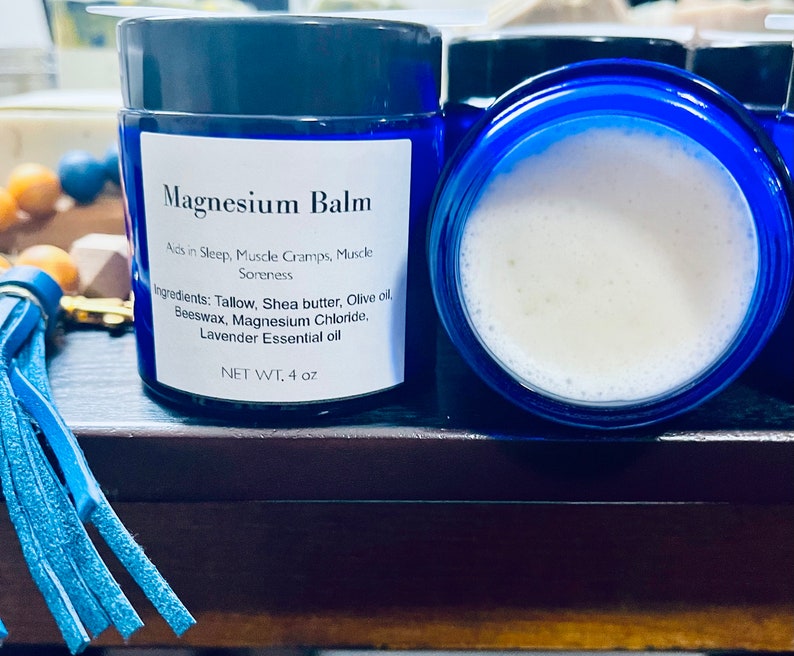 Organic Magnesium Balm, Whipped Magnesium, Natural Ingredients, Stress ...