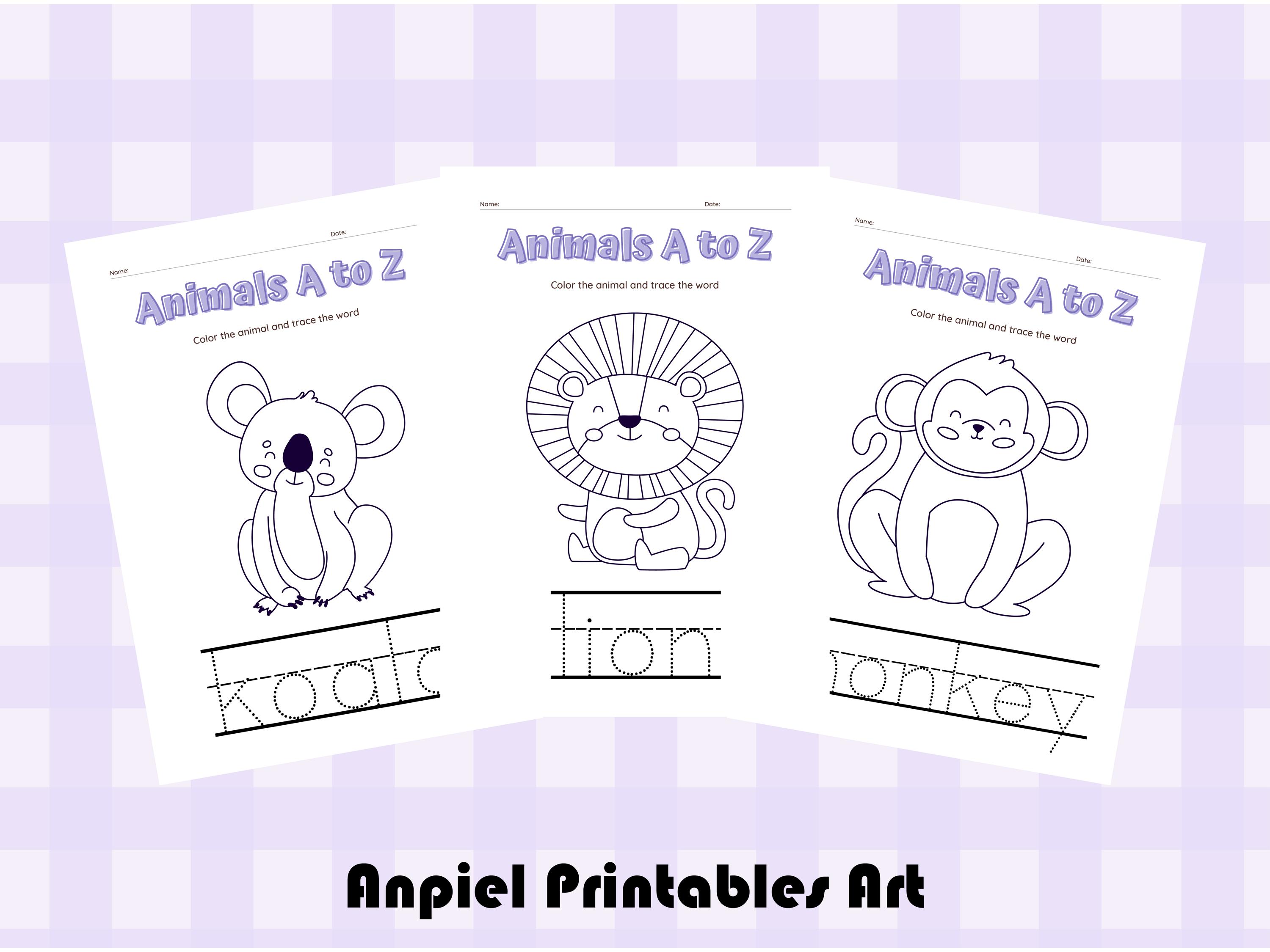 Coloring Book Animal Alphabet A to Z Coloring Book for Kids iPad ...