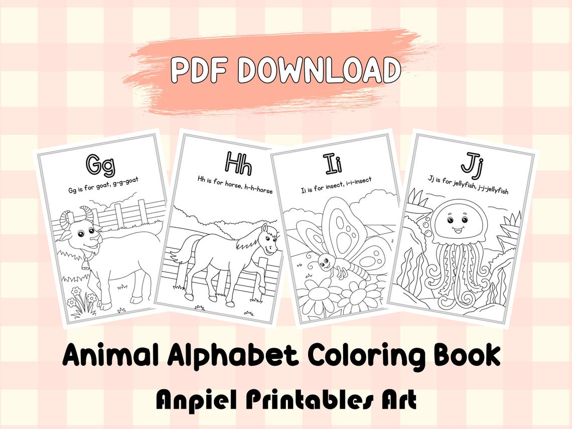 Coloring Book Animal Alphabet Phonics Coloring Book for Kids iPad ...