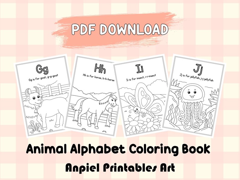 Coloring Book Animal Alphabet Phonics Coloring Book for Kids iPad ...