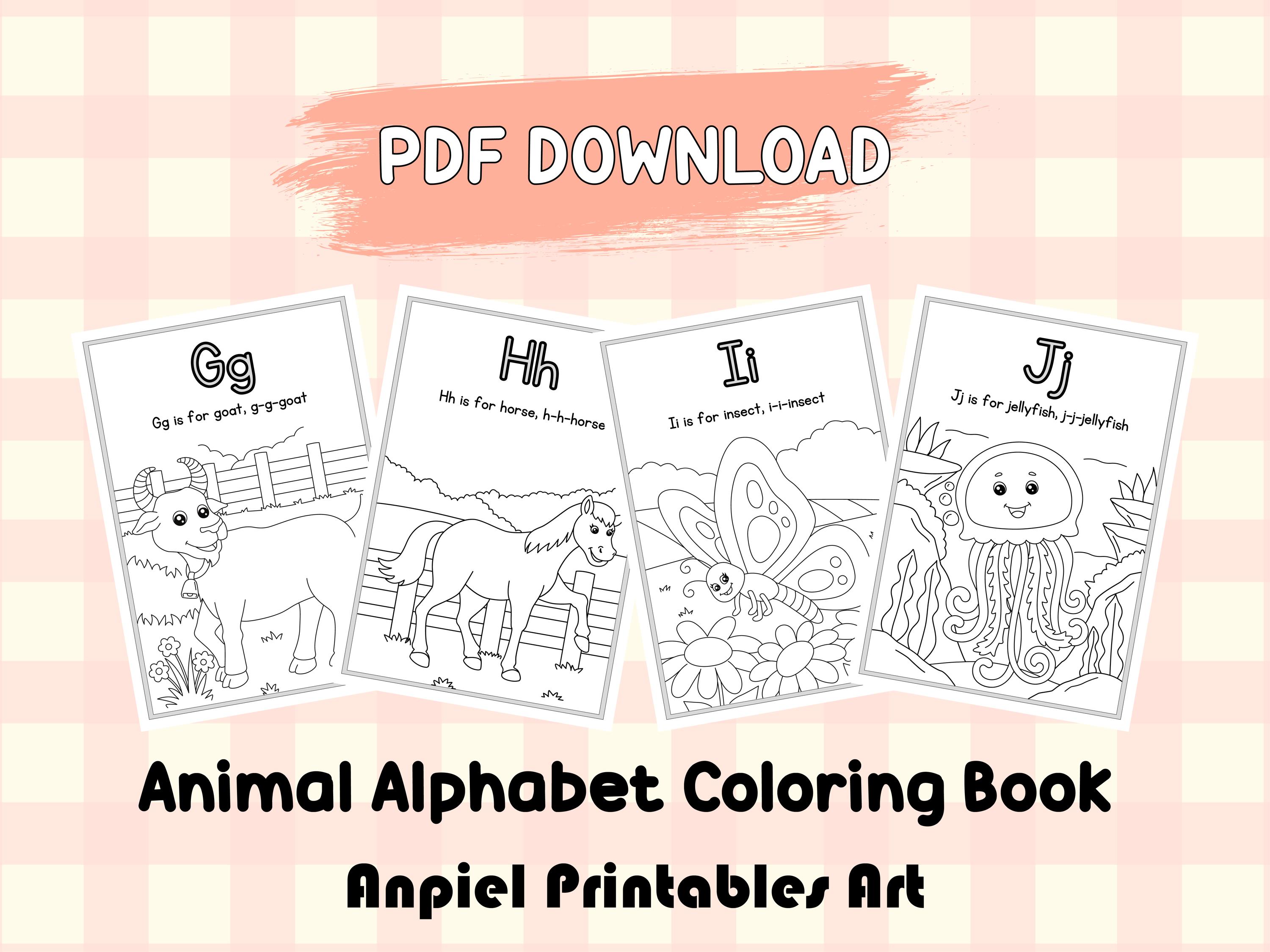 Coloring Book Animal Alphabet Phonics Coloring Book for Kids iPad ...