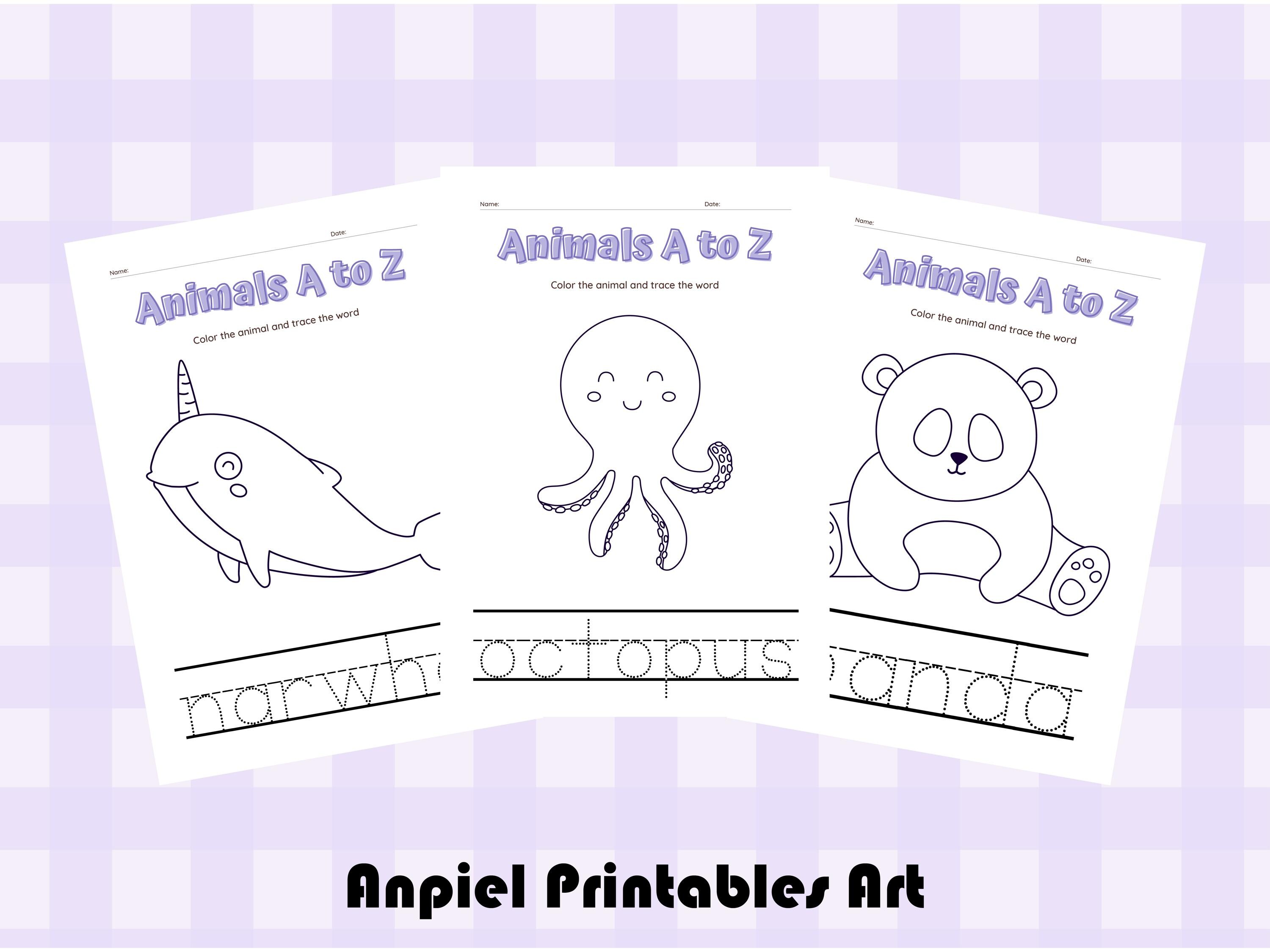 Coloring Book Animal Alphabet A to Z Coloring Book for Kids iPad ...