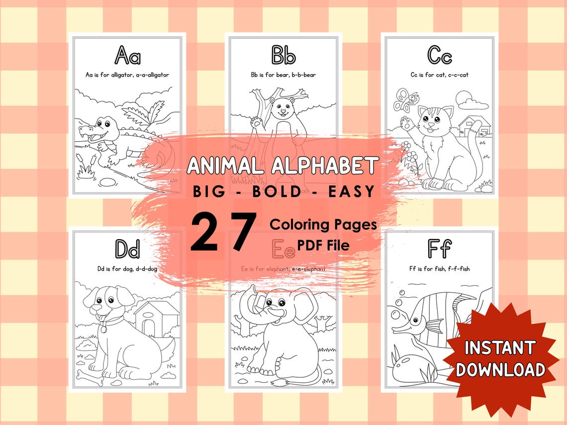 Coloring Book Animal Alphabet Phonics Coloring Book for Kids iPad ...