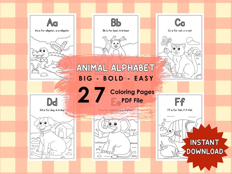 Coloring Book Animal Alphabet Phonics Coloring Book for Kids iPad ...