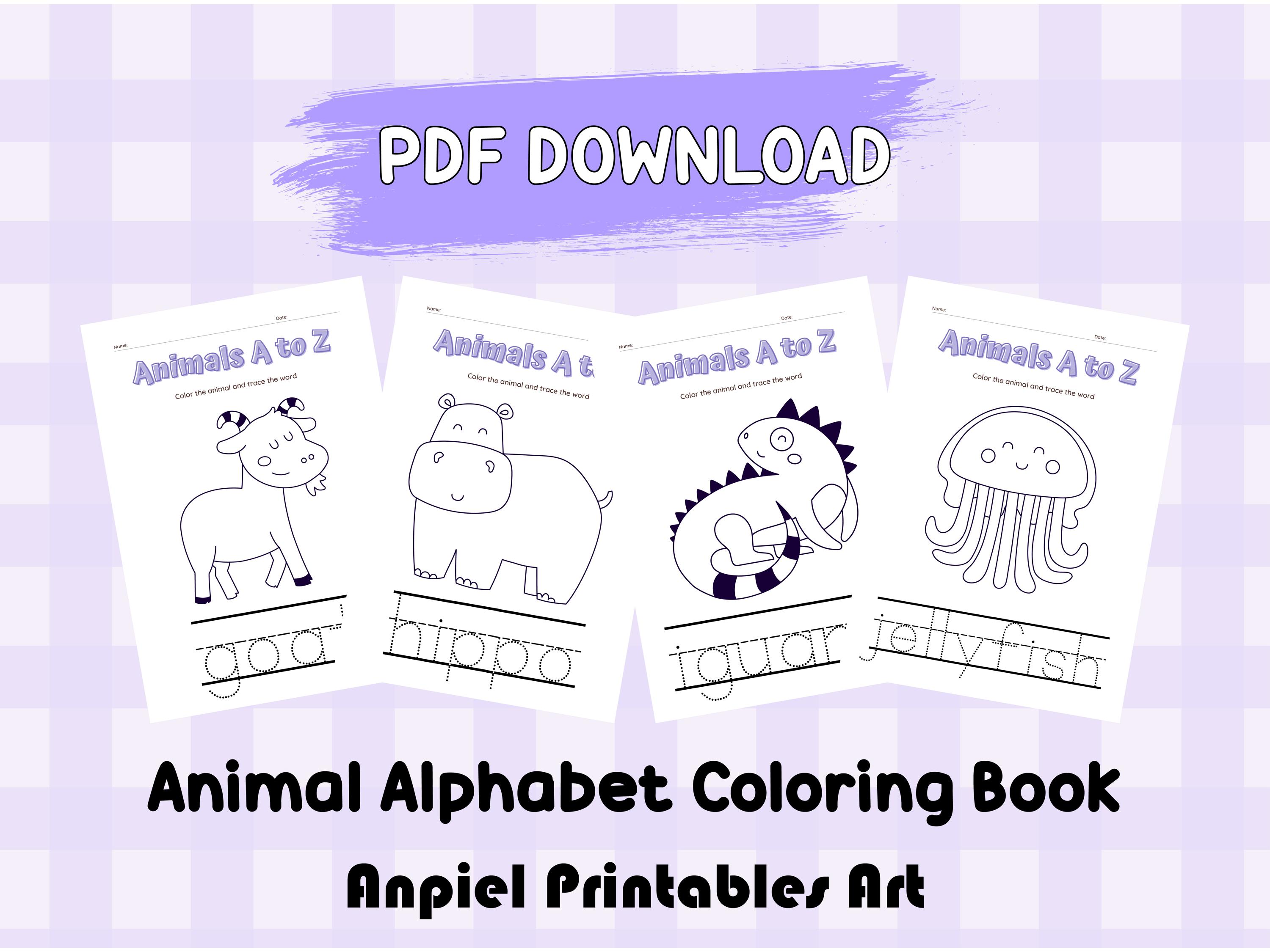 Coloring Book Animal Alphabet A to Z Coloring Book for Kids iPad ...