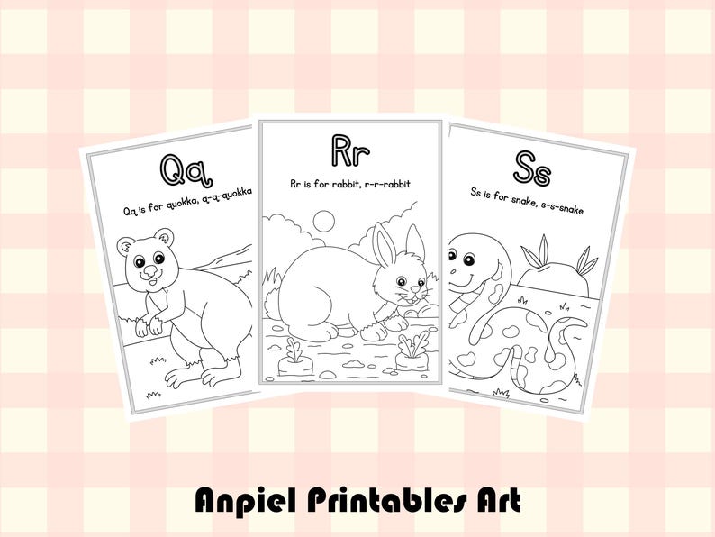Coloring Book Animal Alphabet Phonics Coloring Book for Kids iPad ...