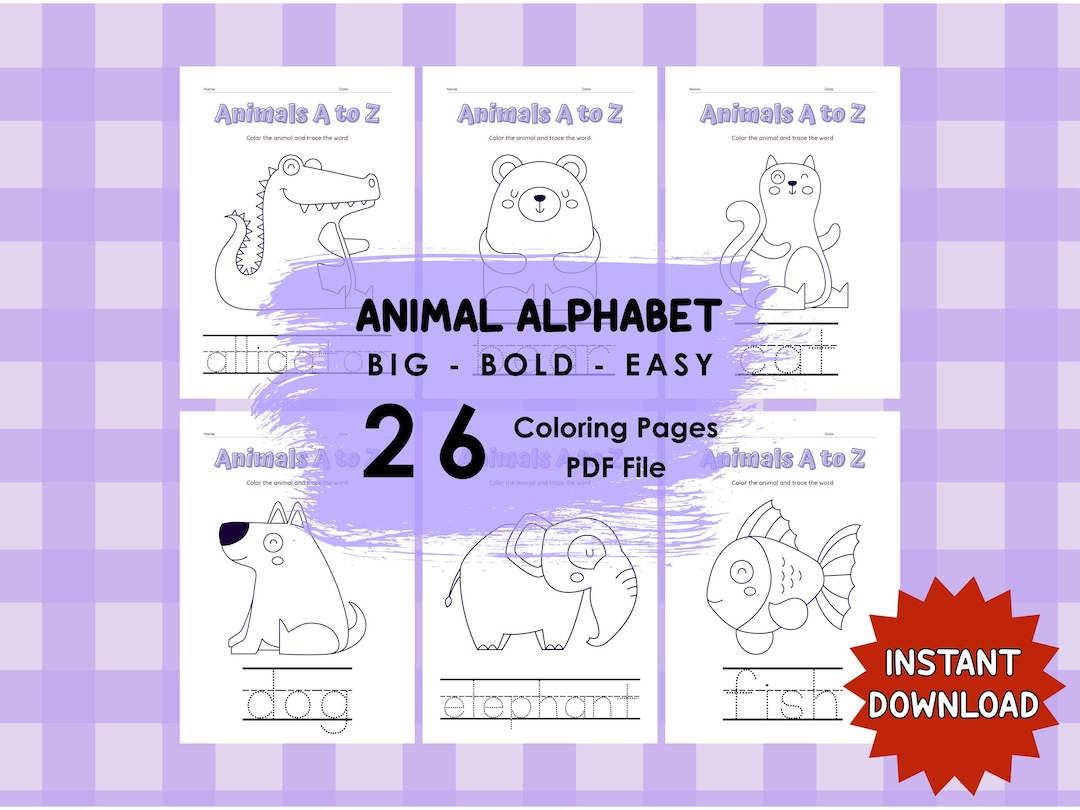Coloring Book Animal Alphabet A to Z Coloring Book for Kids iPad ...