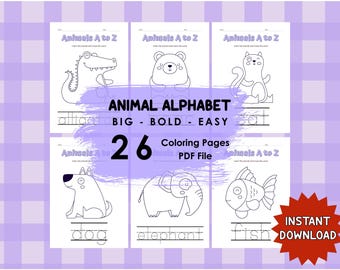 Coloring Book Animal Alphabet Phonics Coloring Book for Kids iPad ...