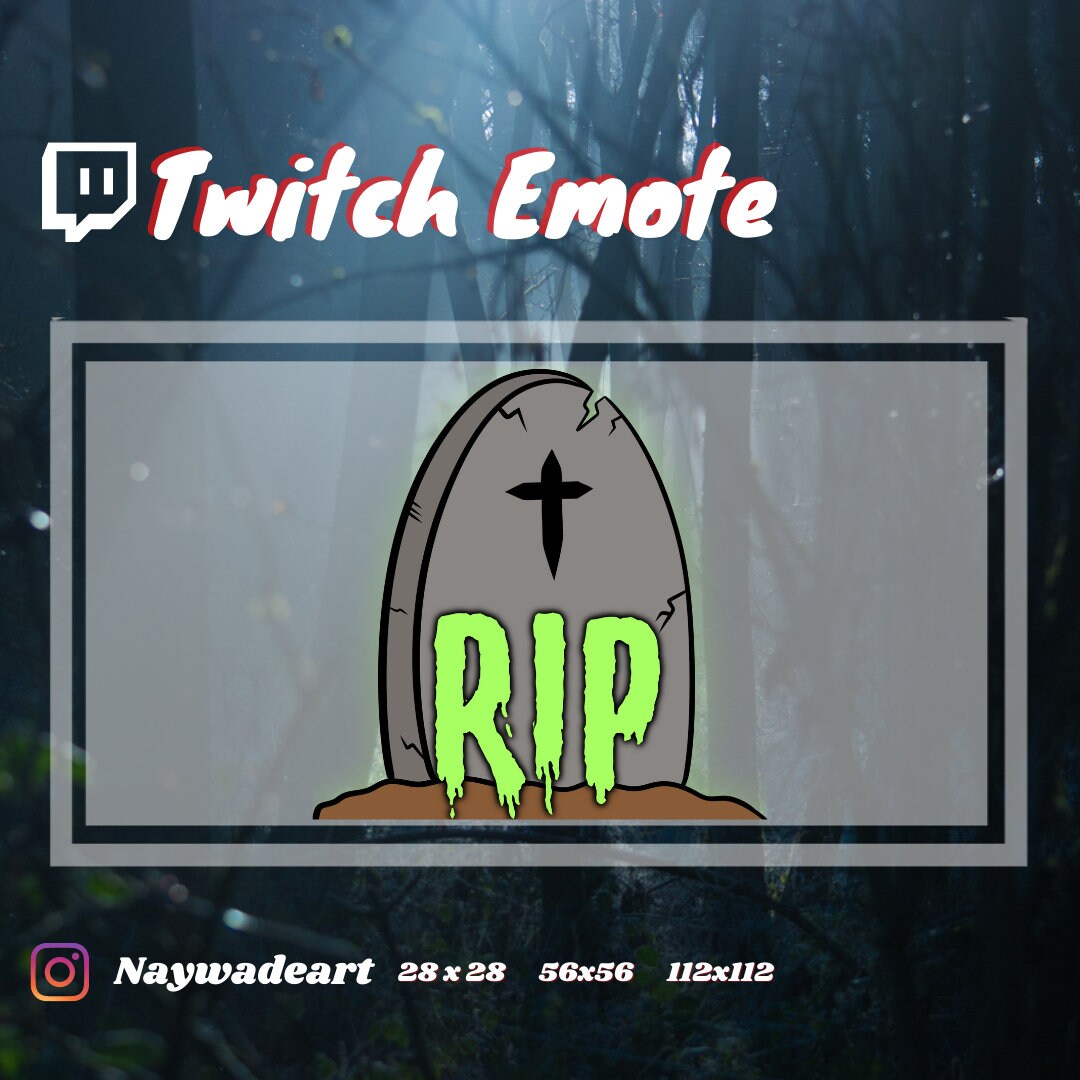 Twitch Emote- RIP Grave, Youtube | Discord - Etsy
