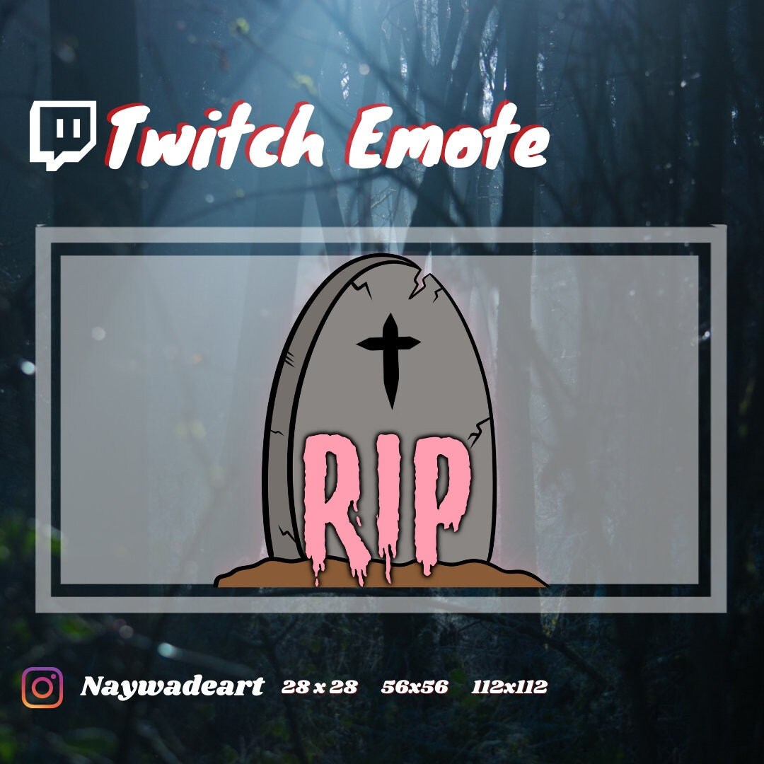Twitch Emote- RIP Grave, Youtube | Discord Streamer - Etsy