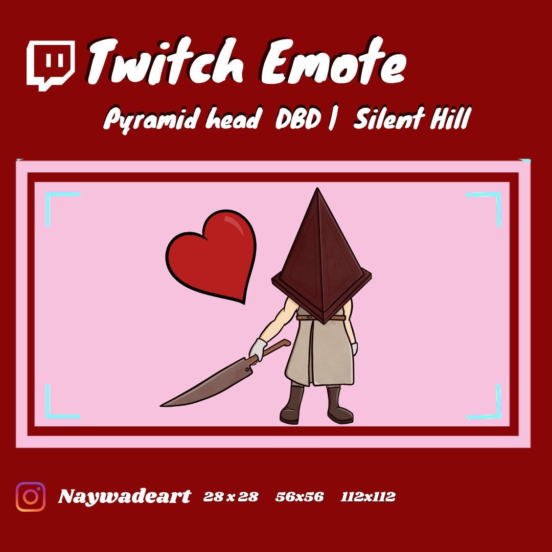 Twitch Emote- DBD Pyramid Head- Silent Hill Heart Love, Dead by ...