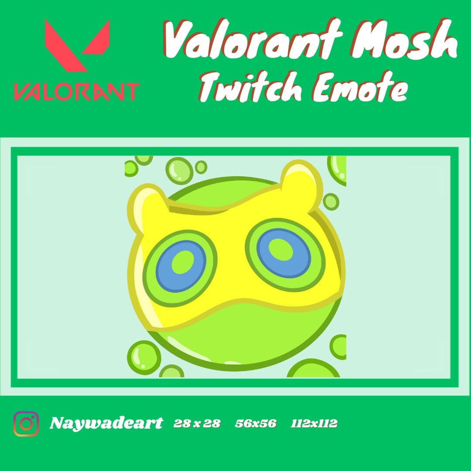 Cute Mosh Emote- Valorant- Moshpit Streaming Emote, Discord Youtube ...