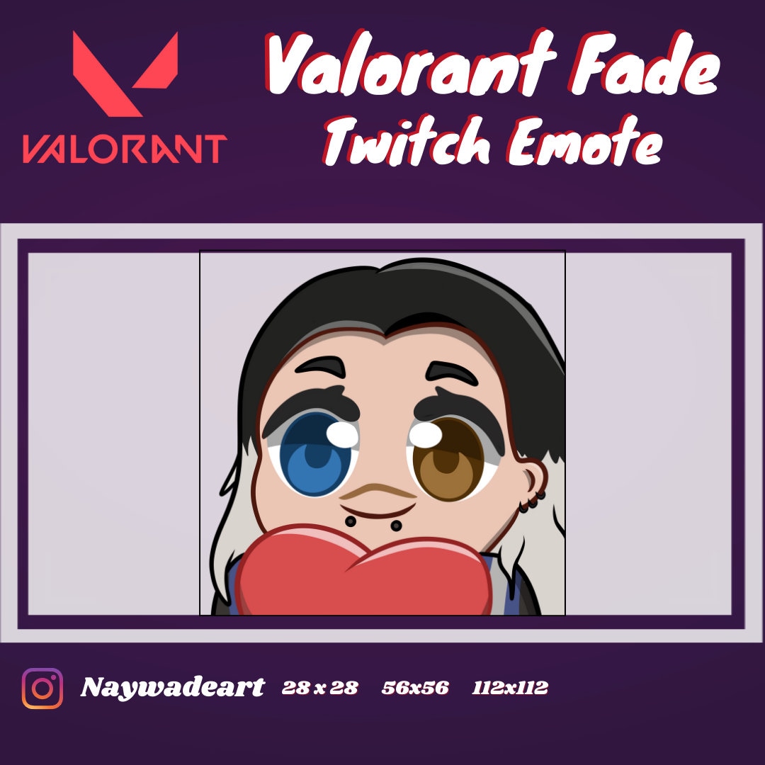 Cute Fade Emote- Valorant- Heart Love Streaming Emote, Discord Youtube ...