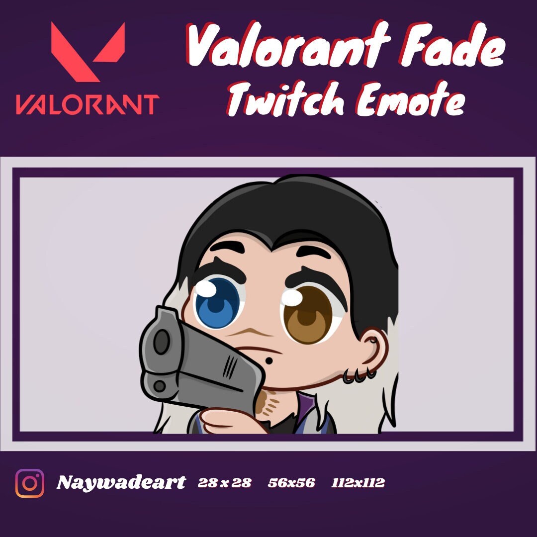 Cute Fade Emote Valorant Gun Streaming Emote, Discord Youtube Valorant ...